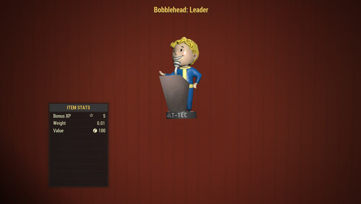 Buy [PS] Bobblehead: Leader x1000 in FALLOUT 76 Items - Offer #256212078