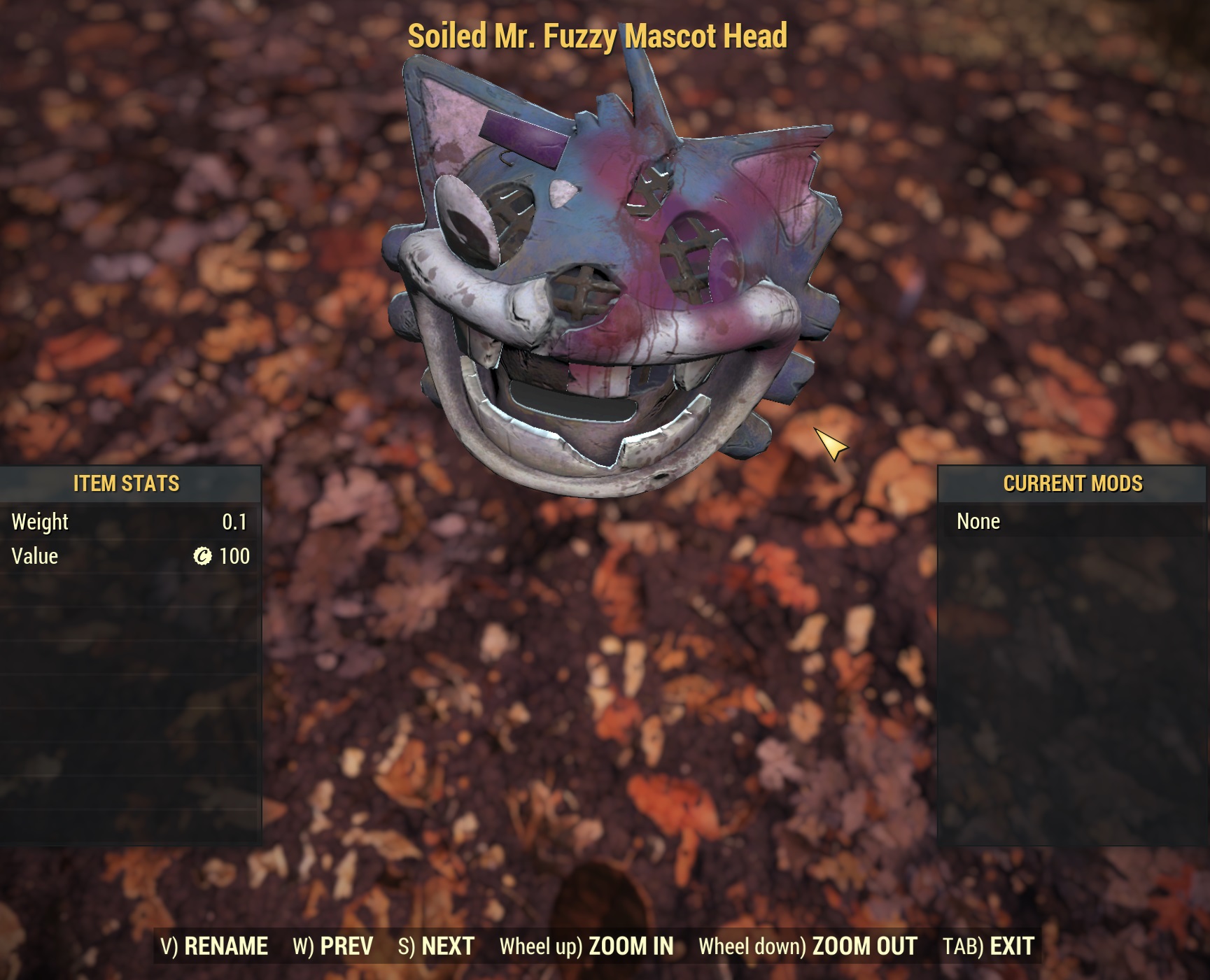 Buy Spoiled Mr. Fuzzy Mascot Head in FALLOUT 76 Items - Offer #2517681421