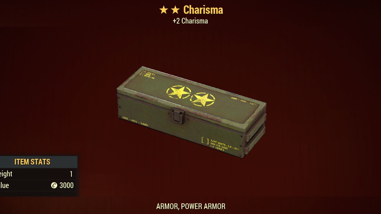 Buy Charisma Legendary Mod (Armor: in FALLOUT 76 Items - Offer #2517229519