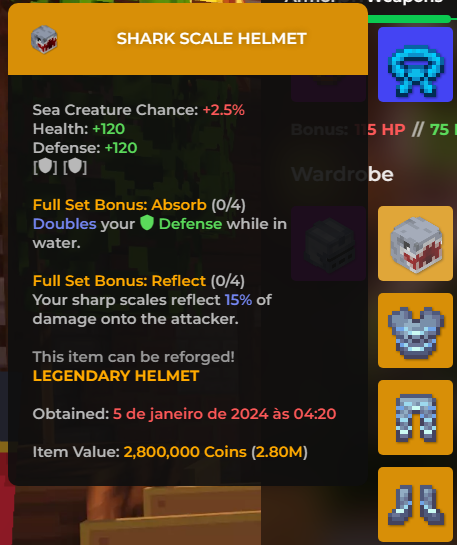 Buy JADED SORROW ARMOR & SHARK SE in MINECRAFT: HYPIXEL Items - Offer ...