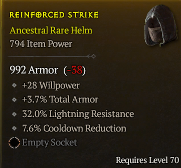 Buy ANCESTRAL HELM 794 ITEM POWER in DIABLO 4 Items - Offer #2317562926