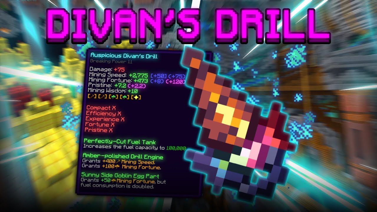 Buy MAXED OUT DIVAN DRILLS [Close in MINECRAFT: HYPIXEL Items - Offer #252826516