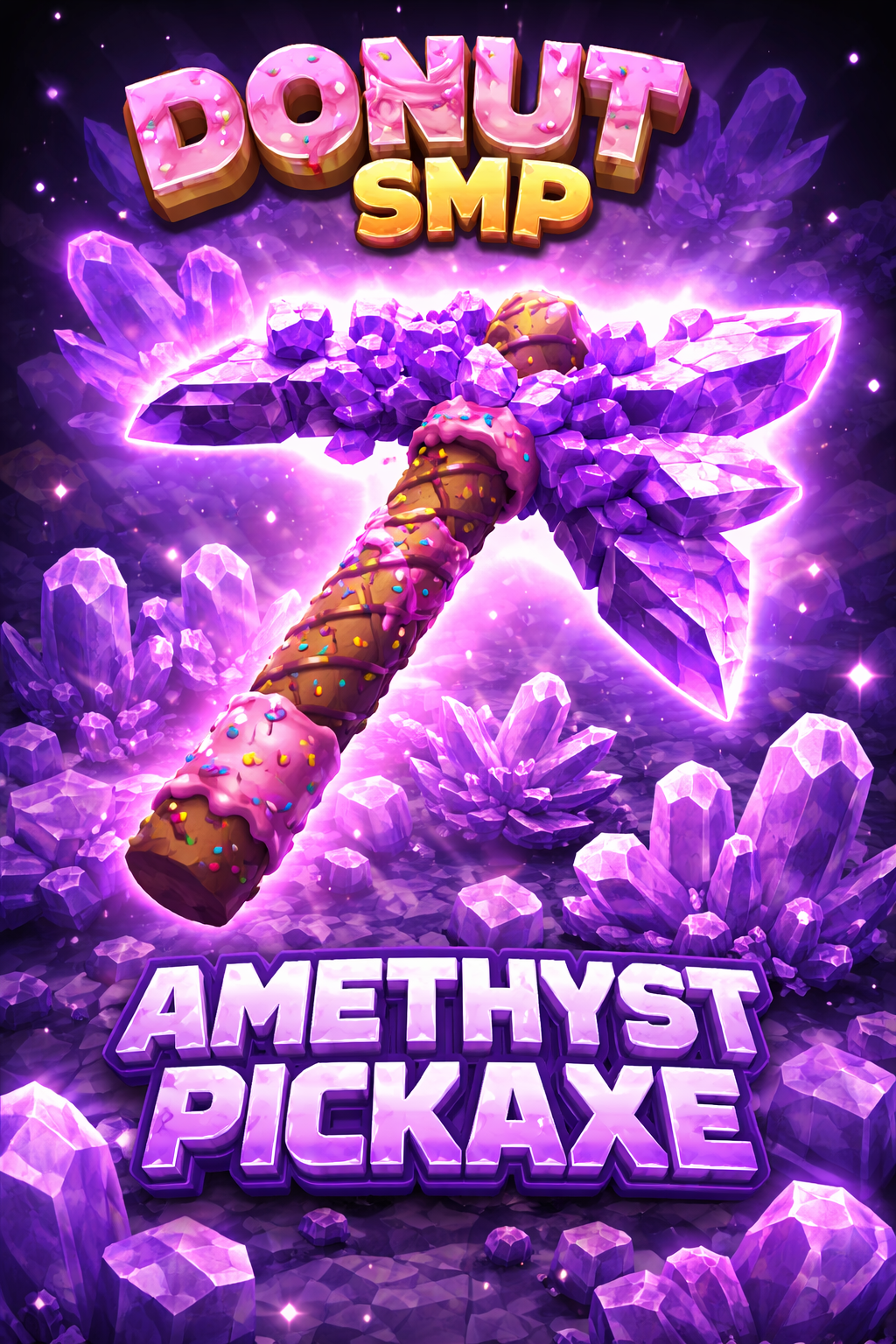 Buy 2 DAY+ AMETHYST PICKAXE in DONUT SMP Items - Offer #262686748