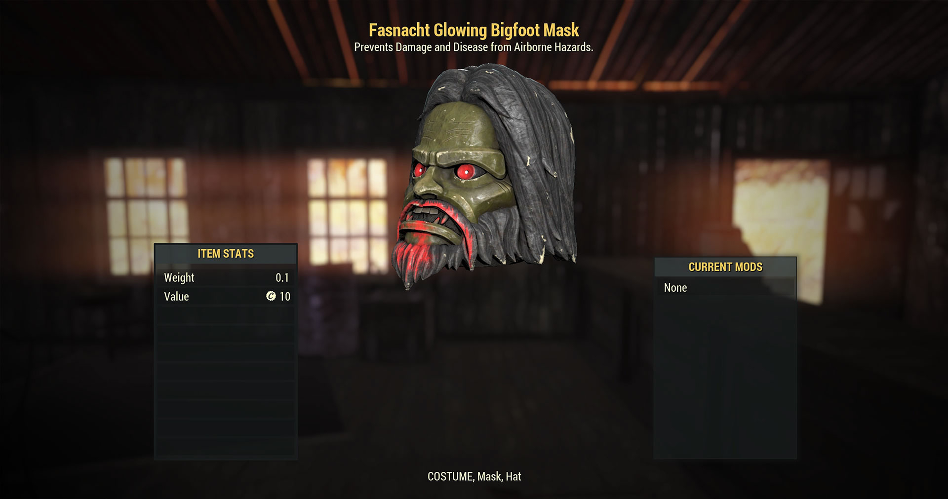 Buy Fasnacht Glowing Bigfoot Mask in FALLOUT 76 Items - Offer #261435523
