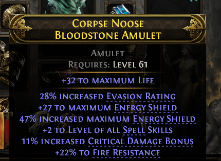 Buy rare bloodstone amulet 61 leve in PATH OF EXILE 2 Items - Offer ...