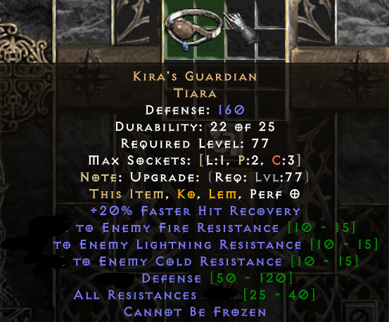 Buy Kira's Guardian Helm - PD2 Sea in PROJECT DIABLO 2 Items - Offer ...