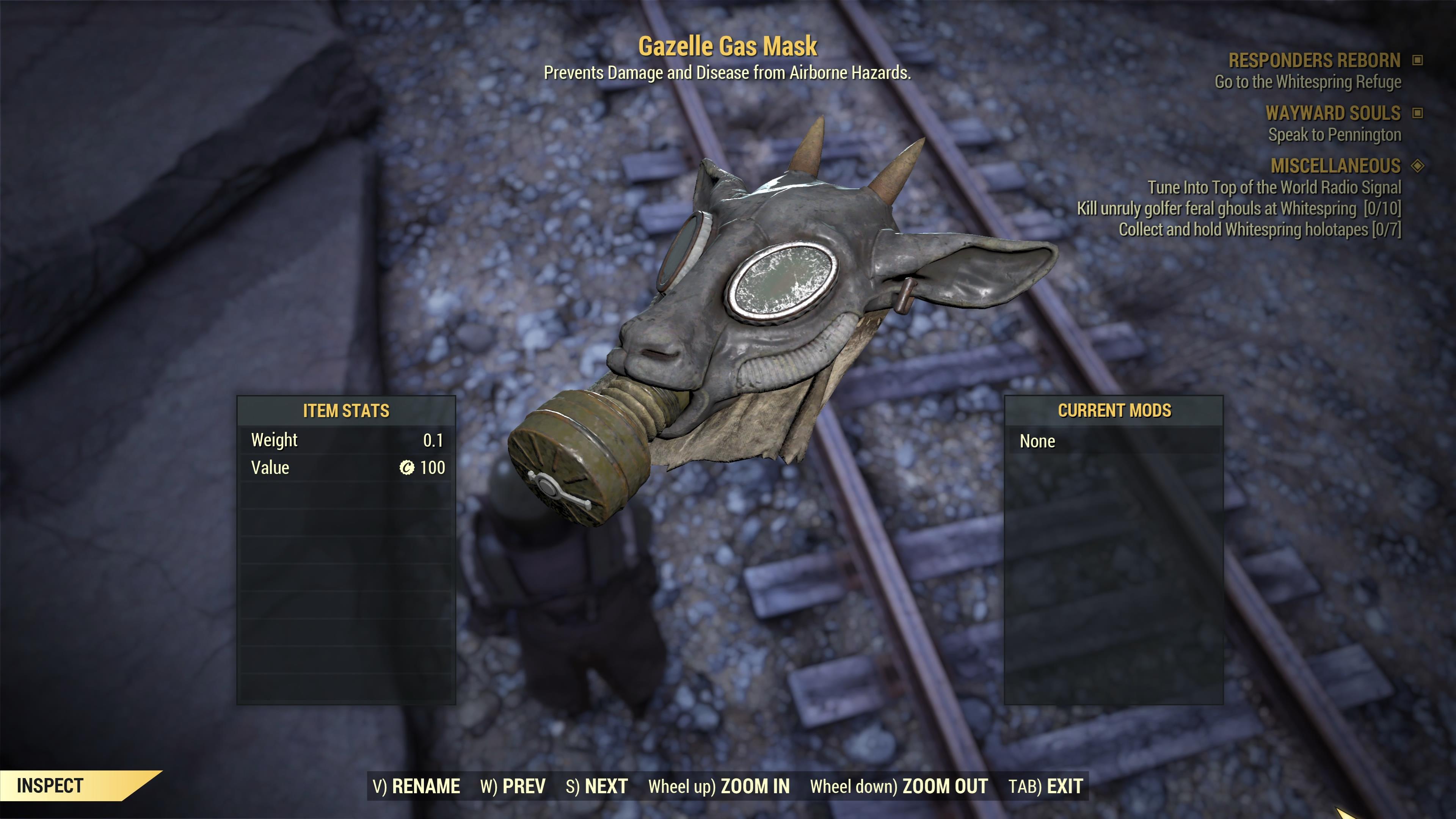Buy Gazelle Gas Mask [Outfit] in FALLOUT 76 Items - Offer #2427566672
