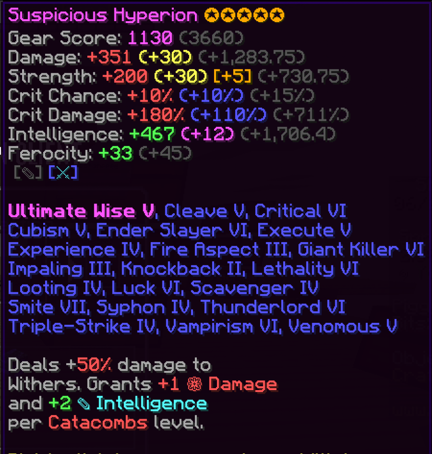 Buy FULL HYPERION MAXED OUT WORTH in MINECRAFT: HYPIXEL Items - Offer ...