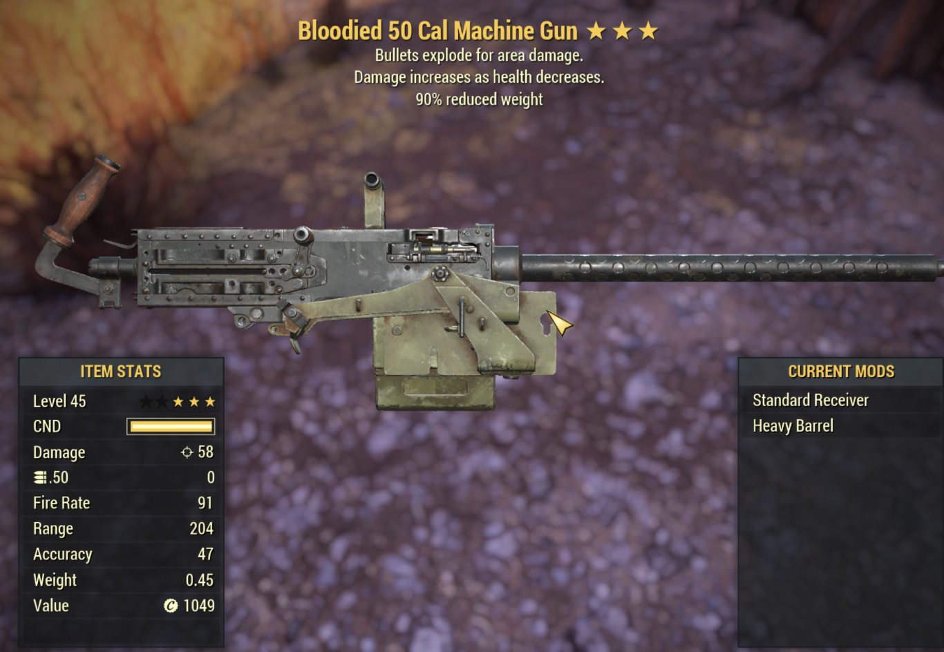 Buy Bloodied Explosive 50 Cal Mach in FALLOUT 76 Items - Offer #2417761097