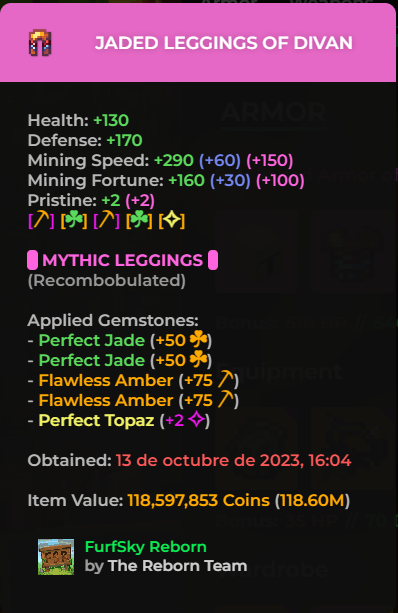 Buy Full Set Jaded Armor of Divan in MINECRAFT: HYPIXEL Items - Offer #244546469