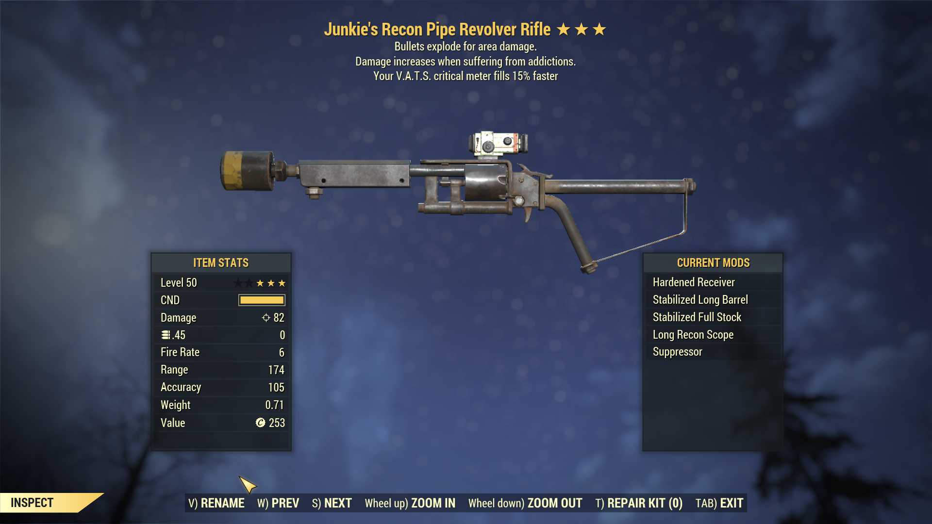 Buy Junkie's Explosive Pipe Revolv in FALLOUT 76 Items - Offer #2327847629