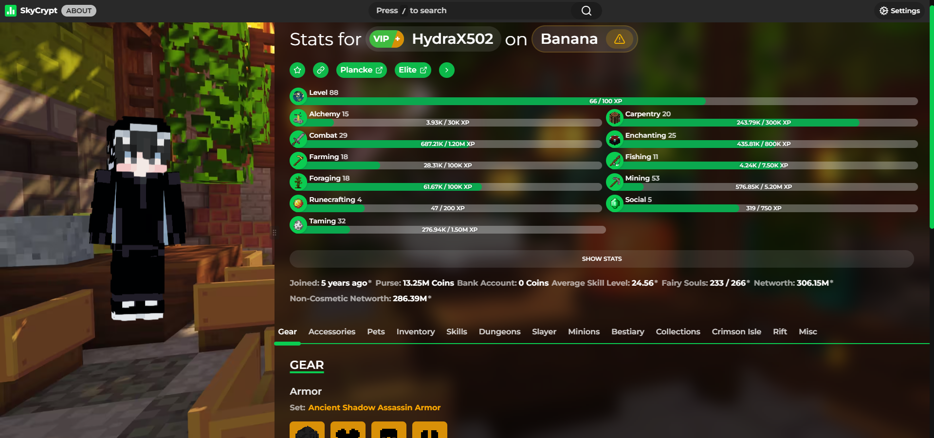 Buy VIP+ RANK ‖ NETWORTH 306.15M in MINECRAFT: HYPIXEL Accounts - Offer ...