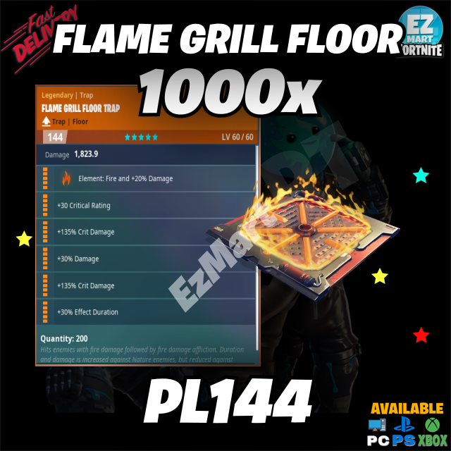 Buy 1,000x Flame Grill Floor PL144 in FORTNITE Items - Offer #251295523